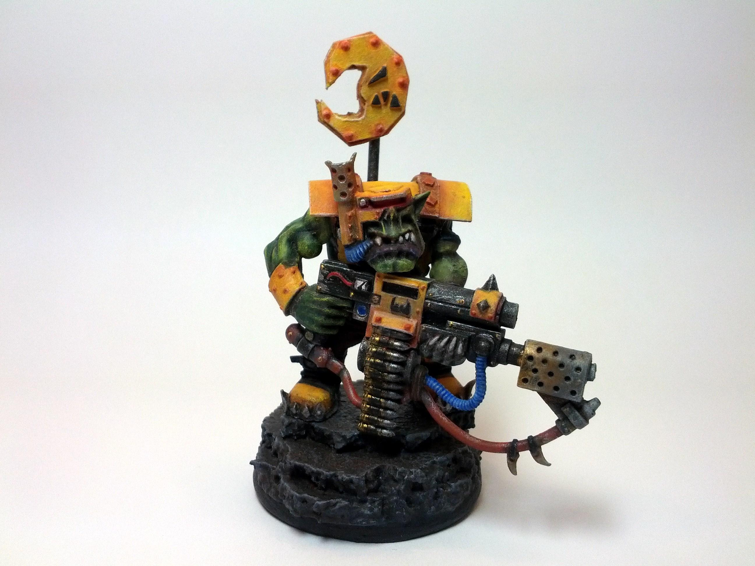 Bad Moons, Conversion, Custom, Kombi, Nob, Orks, Skorcha - Bad Moon Ork Nob with Kombi-Skorcha ...